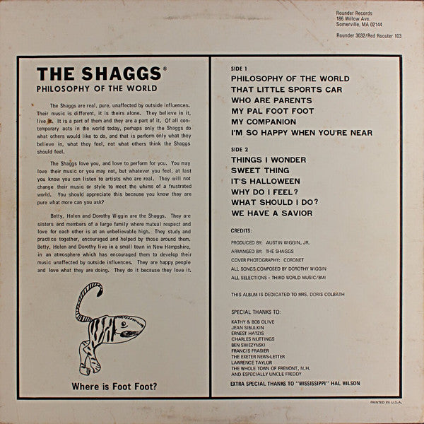 The Shaggs - Philosophy Of The World (LP, Album, M/Print, RE) (Near Mi ...